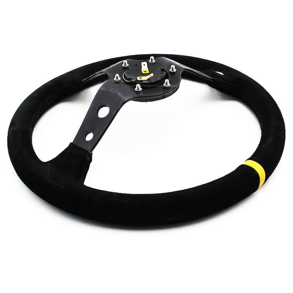 Universal 14'' Sport Steering wheel Suede leather ... – Grandado