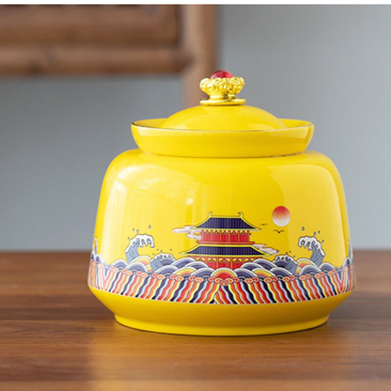 Chinese Style Ceramic Tea Caddy Green Tea Storage ... – Grandado