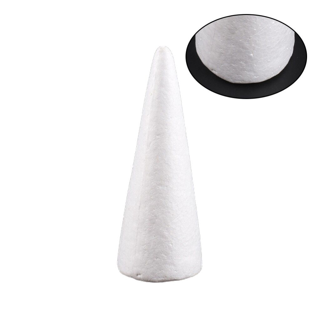 30cm White Solid Foam DIY Cone Children Handmade C... – Grandado