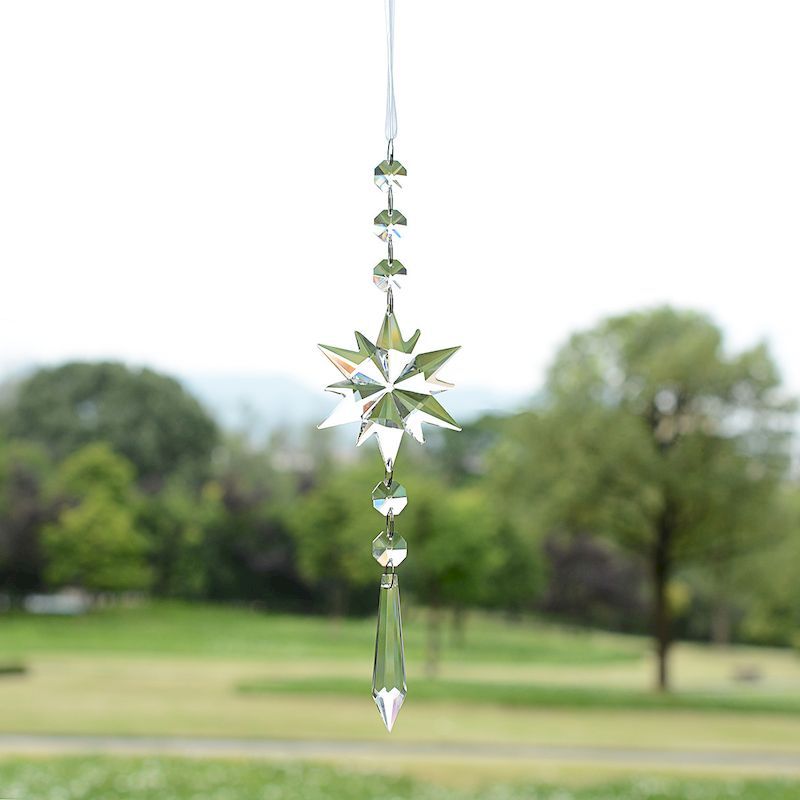 Snowflake suncatcher Crystal Prism Pendulum Fengsh... – Grandado