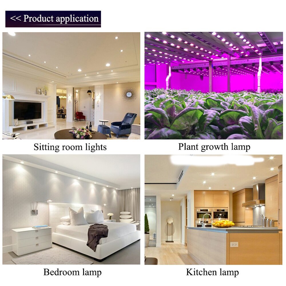 LED Growing Lamp Bulbs E14 E27 GU10 Full Spectrum ... – Grandado