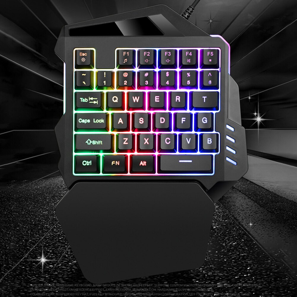 One Handed Gaming Keyboard 35 Keys Membrane Keyboa... – Grandado