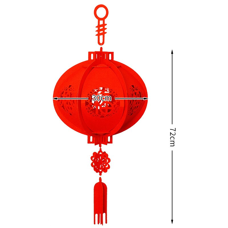 Chinese Spring Festival Red Lantern Non-Woven Hang... – Grandado