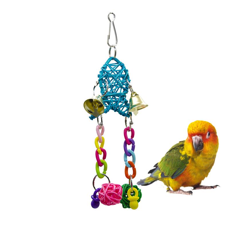 Papegaai Chew Speelgoed Vis Vogel Rotan Bal Valkpa... – Vicedeal