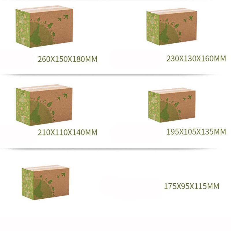 10Pcs Thicken Courier Boxes Green Printed Paper Bo... – Vicedeal