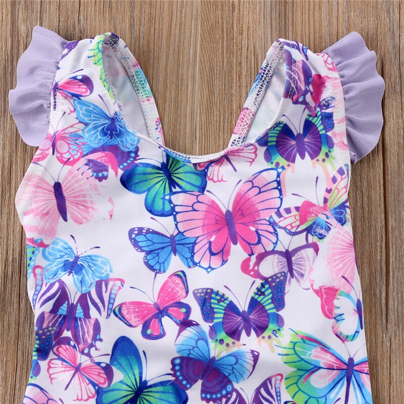 Girls One Piece Suits Swimsuit butterfly Print bab... – Vicedeal