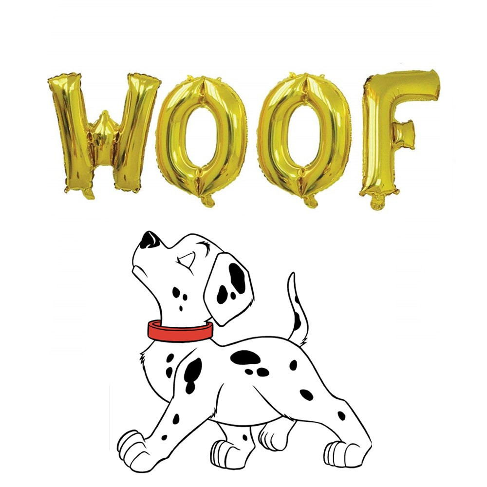 16 inch WOOF letter balloon combination pet dog bi... – Grandado