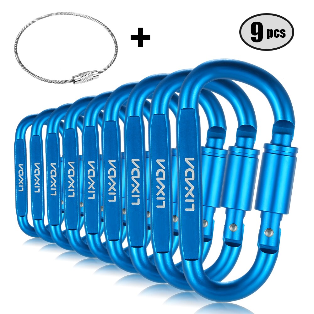 Lixada 1/9 PCS Survival D-ring Locking Carabiner C... – Vicedeal