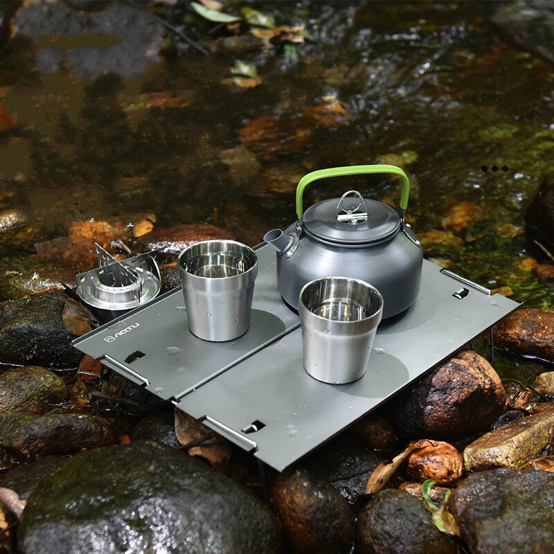 Mini Camping Table Portable Folding Aluminum Table... – Grandado