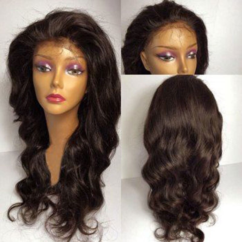 Bombshell Dark Brown Body Wave Synthetic Lace Fron... – Vicedeal