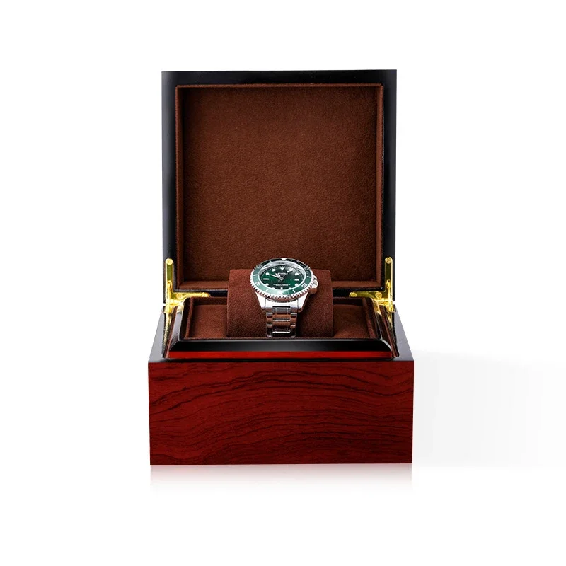 Luxury Black Red Watch Box Handmade Wooden Lacquer... – Grandado