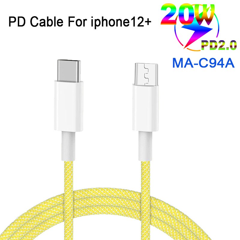 USB C Cable for iPhone 11 12 13 pro 20W Fast Charg... – Grandado