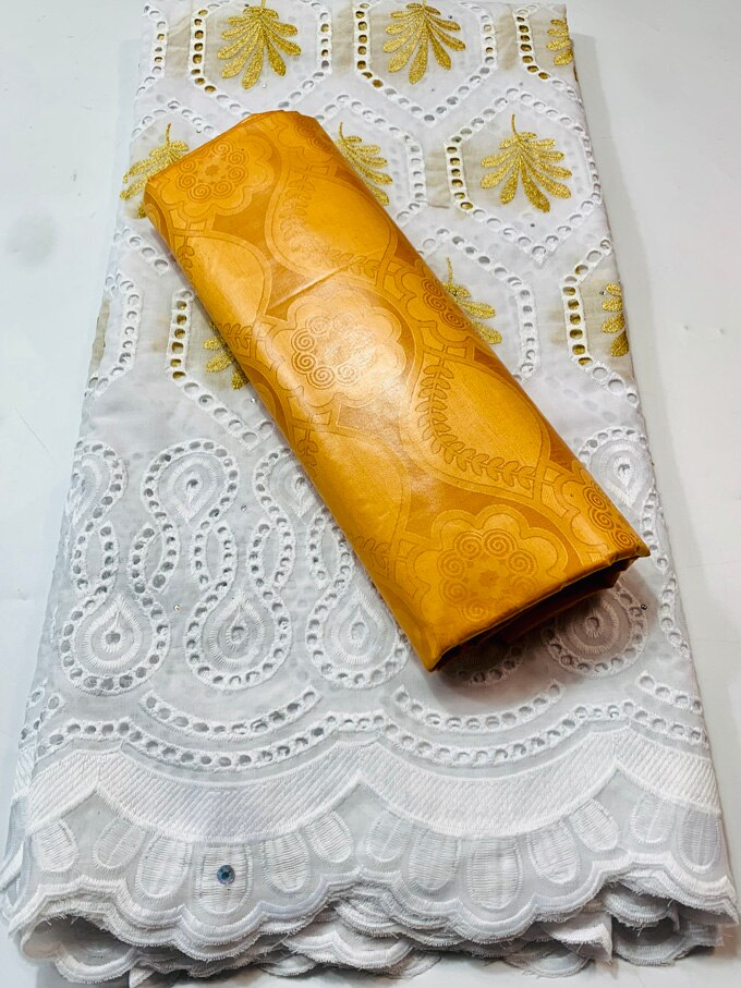 Africana Bazin Riche Brode tejido combinado suizo ... – Vicedeal