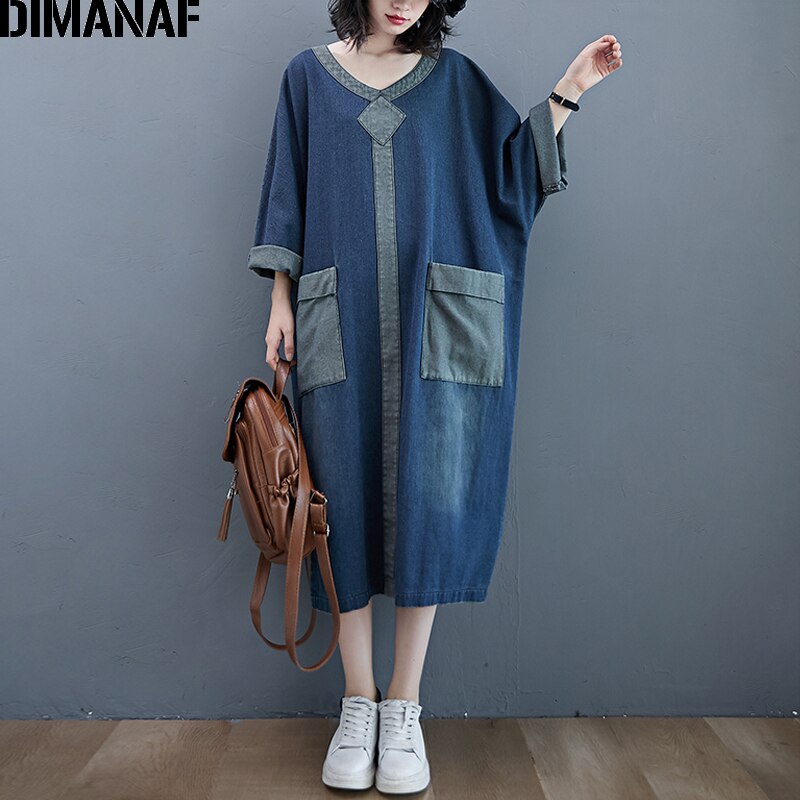 Dimanaf Plus Size Vrouwen Jurk Vintage Herfst Wint... – Grandado