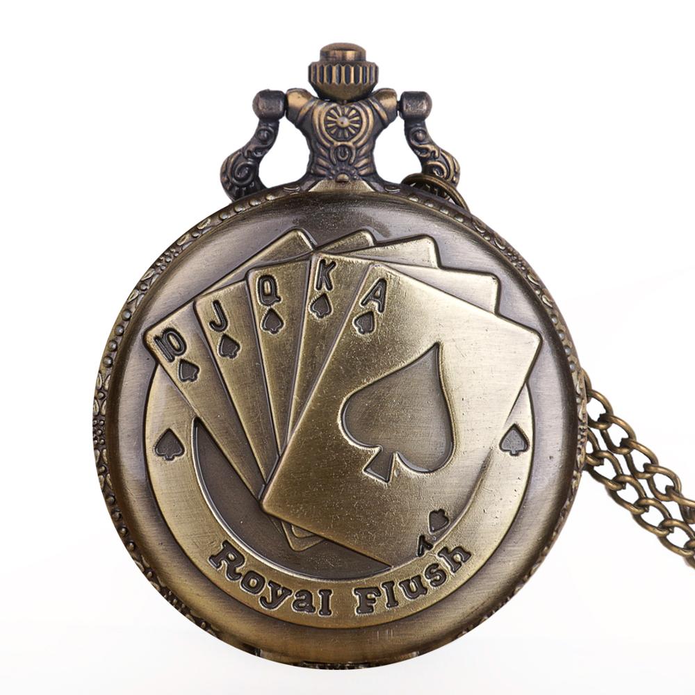 Steampunk Antique Bronze Royal Flush Quartz Pendan... – Vicedeal