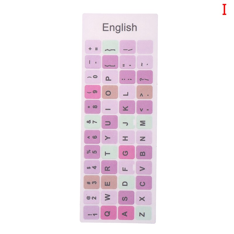 English Keyboard Sticker Makaron Color Keycap Key ... – Vicedeal