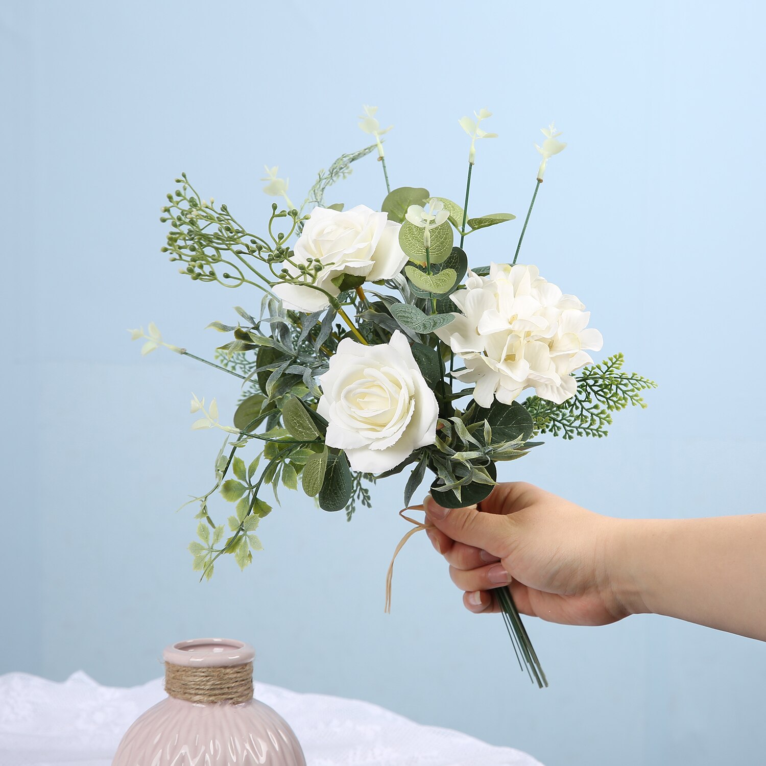Artificial Flower Bouquet Home Decoration Wedding ... – Grandado