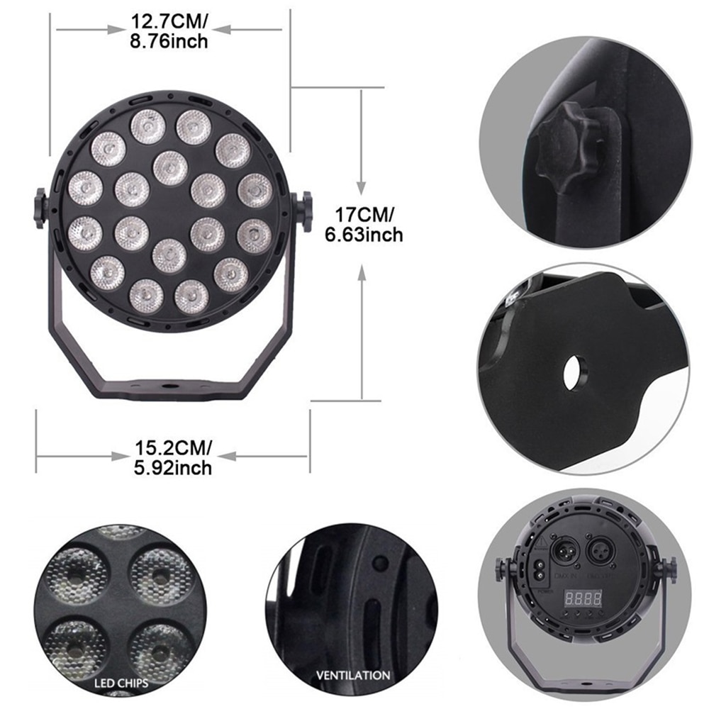 18 LED UV lighting effects Stage Light Disco DJ Pr... – Grandado