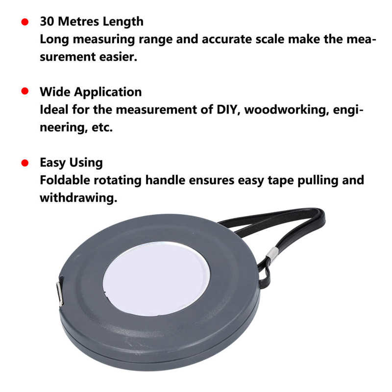 Tape Measure Measuring Tool Metal Portable 30 Metr... – Vicedeal