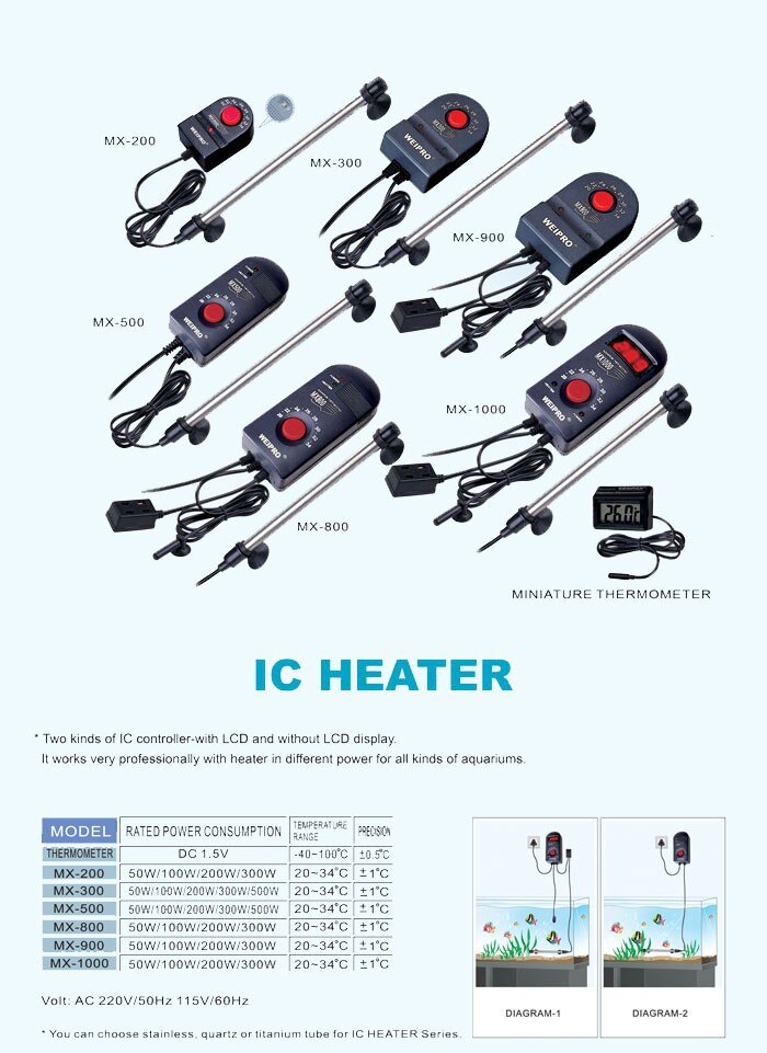 Weipro Digital Heater With controller MX-800 300w – Grandado