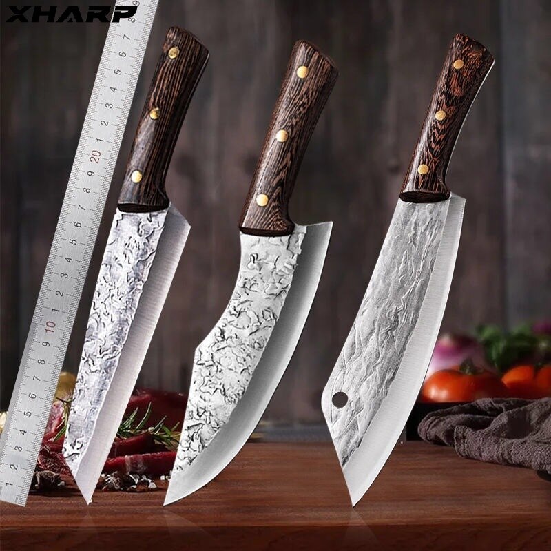 Full Tang Kitchen Butcher Knife Stainless Steel Kn... – Vicedeal