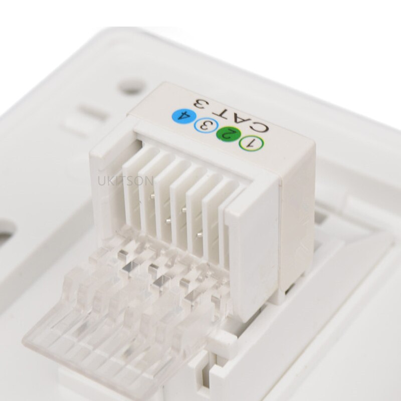 1 Port Cat 3 RJ11 Phone Socket Wall Outlet White C... – Vicedeal