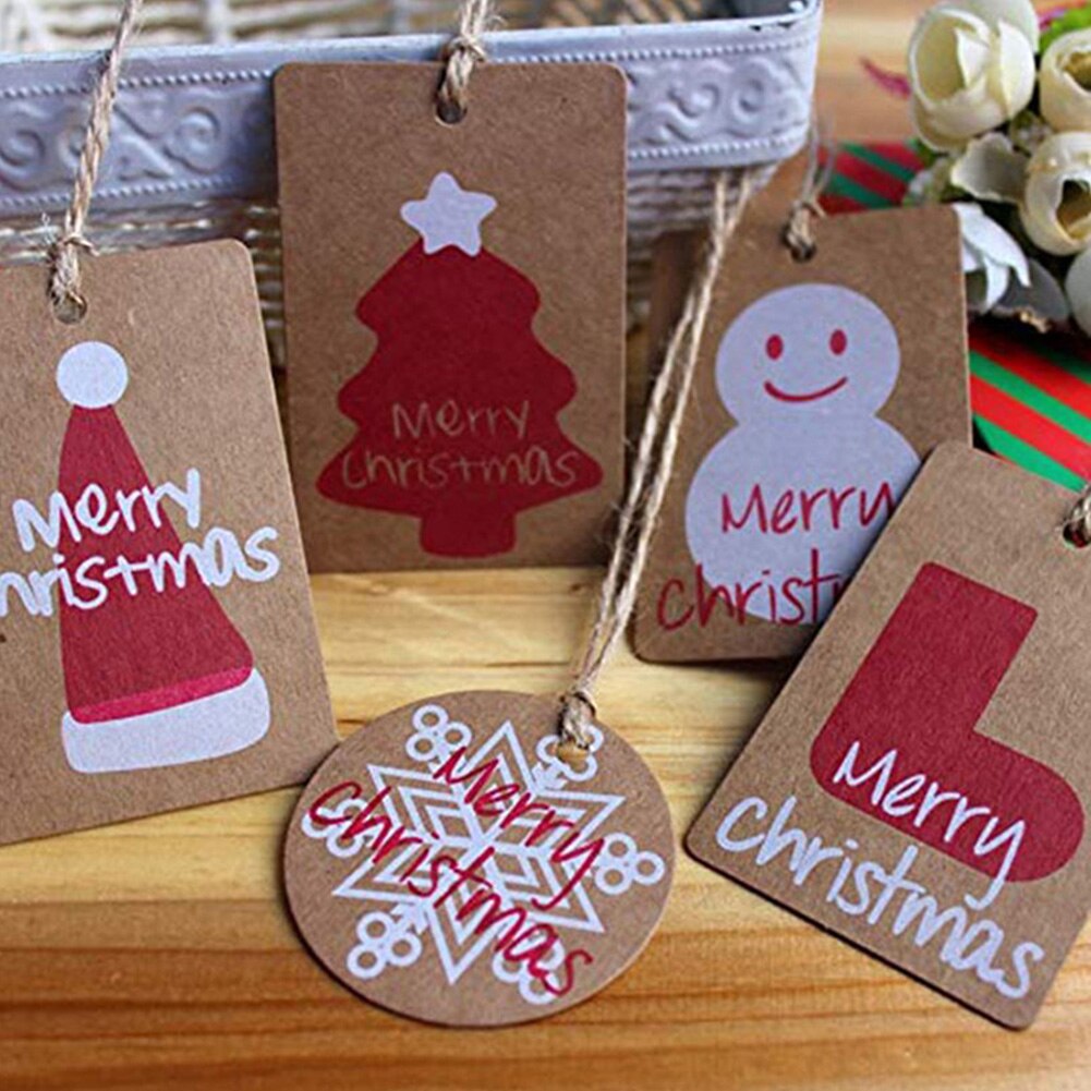 100 stücke Bekleidungs Weihnachten Tag Hängen Labe... – Grandado