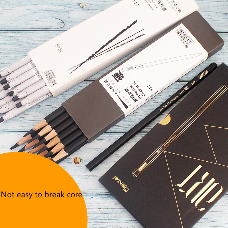 Charcoal Sketch Pencil Drawing Black Silver Pull L... – Vicedeal