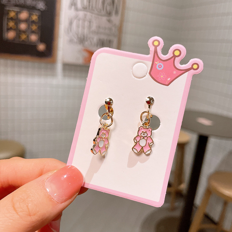 Cute Kids Cartoon Pendant Alloy Earrings Ear Clip ... – Vicedeal