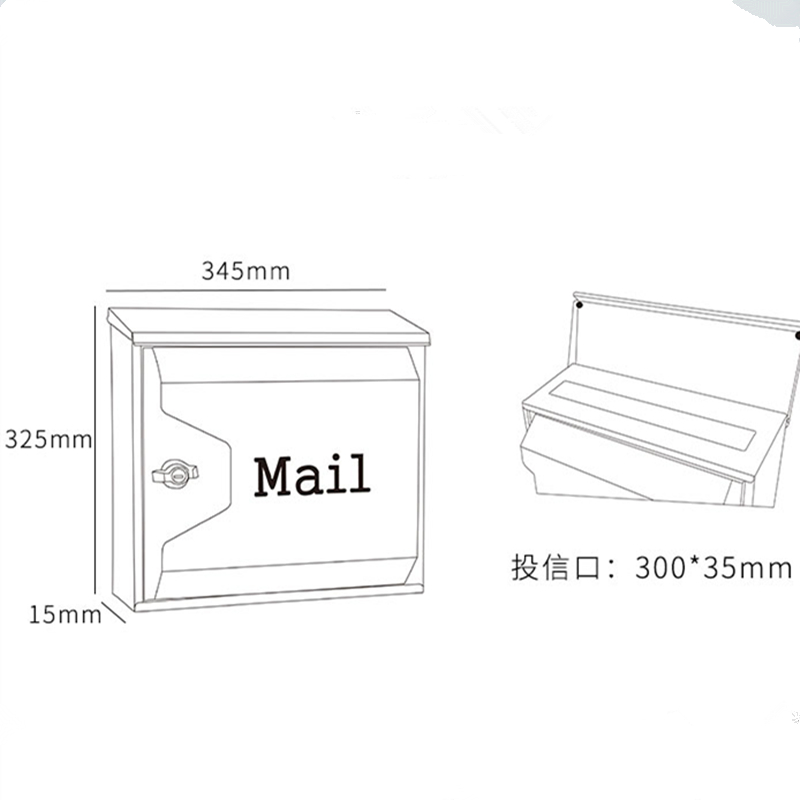 Retro Classic Rainproof Villas Mailbox Outdoor Loc... – Grandado