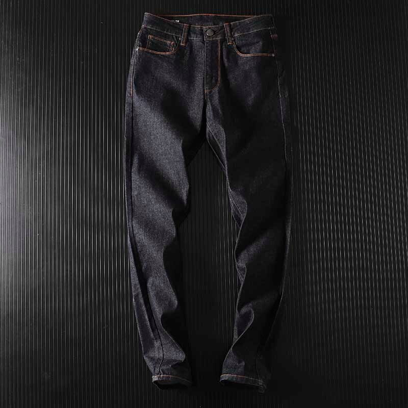 Simple Retro Slim Casual Straight Jeans Trousers M... – Grandado