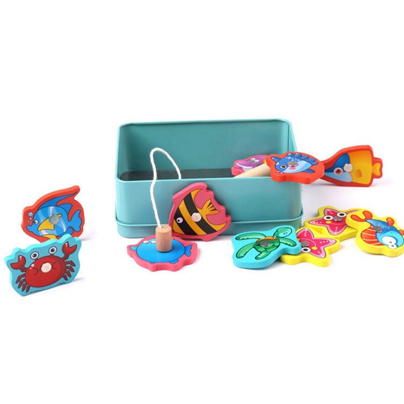Fun Novelty Plaything Fish Wooden Magnetic Fishing... – Grandado