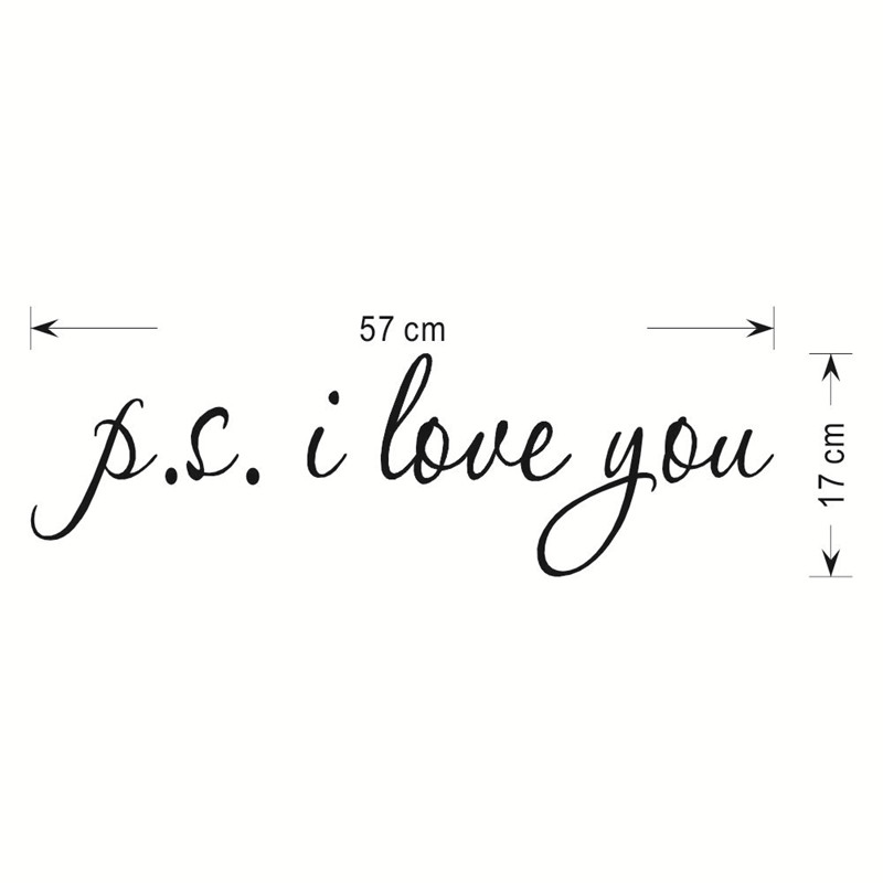 PS I love you quotes waterproof wall decal sticker... – Grandado