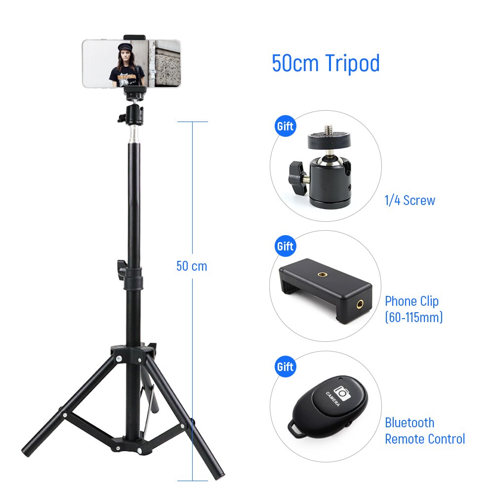 0.5m~2m Foldable Photography Tripod Light Stand Mo... – Grandado