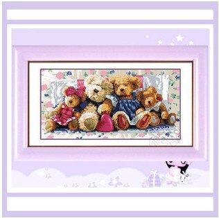 Factory Shop Cross Stitch Kit Bear Family Animal – Grandado