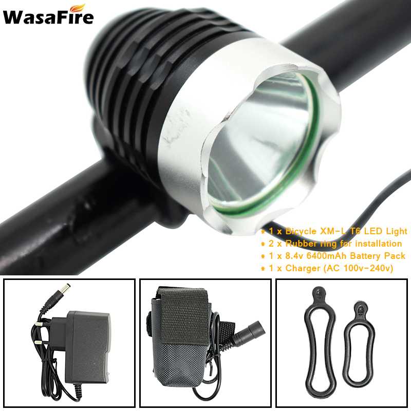 Vandtæt xm-l t6 førte cykellys frontlampe 1800lm ... – Grandado