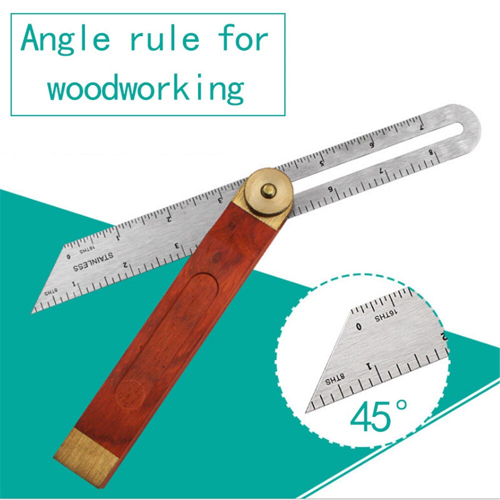 9inch Rulers Gauges Tri Square Sliding T- With Woo... – Grandado