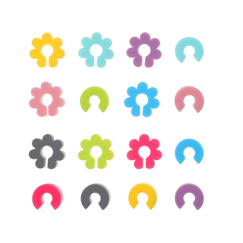16Pcs Cup Markers Bloemvorm Glas Markers Cup Ident... – Vicedeal