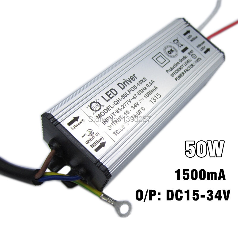 1pcs/lot 1500mA 50W LED Driver DC15-34v Power Supp... – Grandado