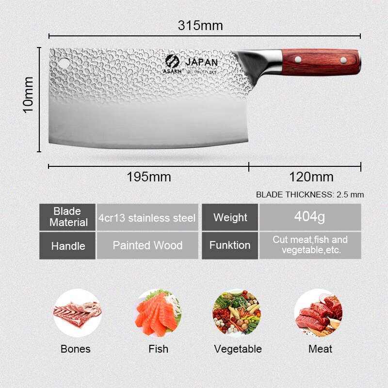 7.5" Chinese Kitchen Chef Knife Forged Cook S... – Vicedeal