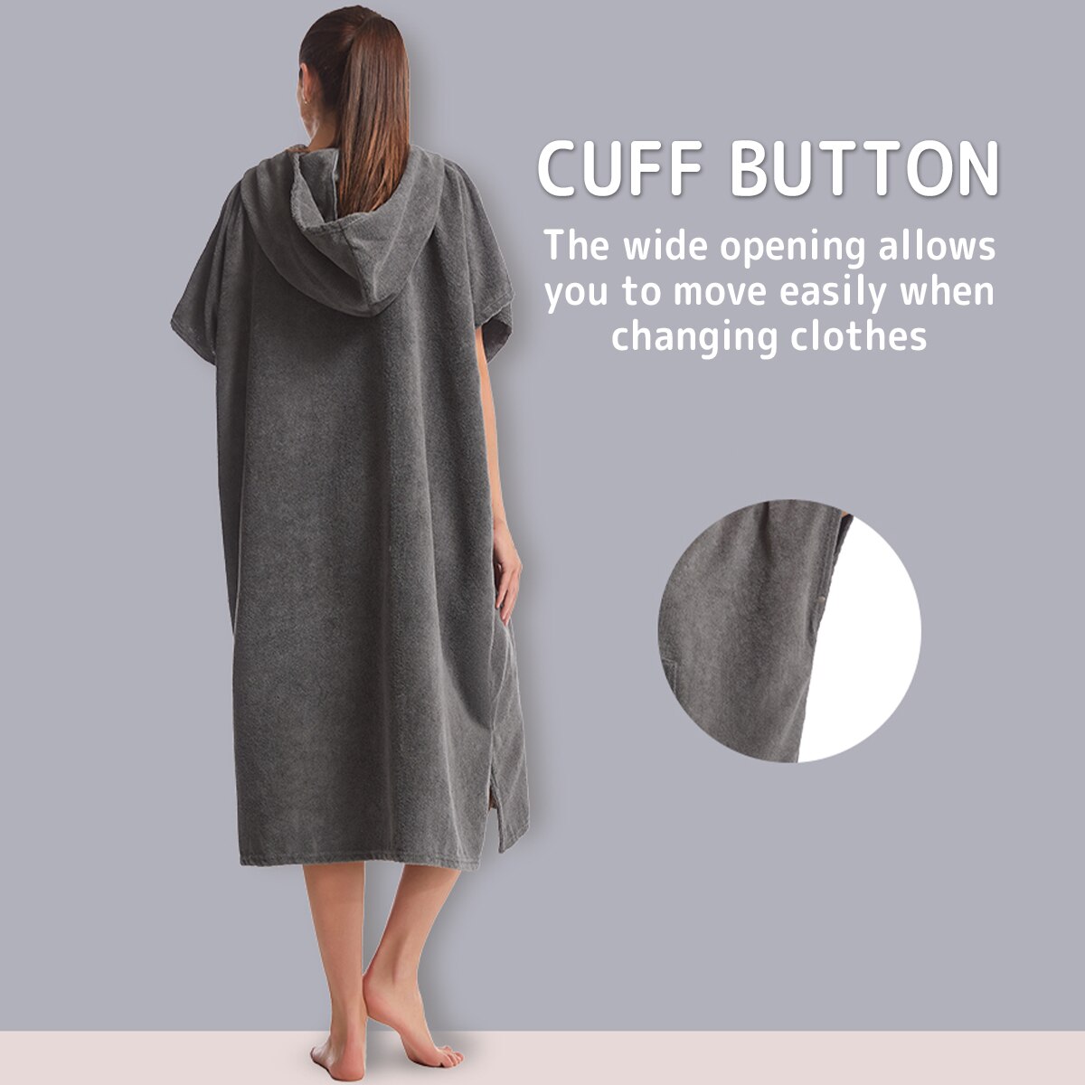 Bath Towelling Robe Microfiber Short Sleeve Surf P... – Vicedeal