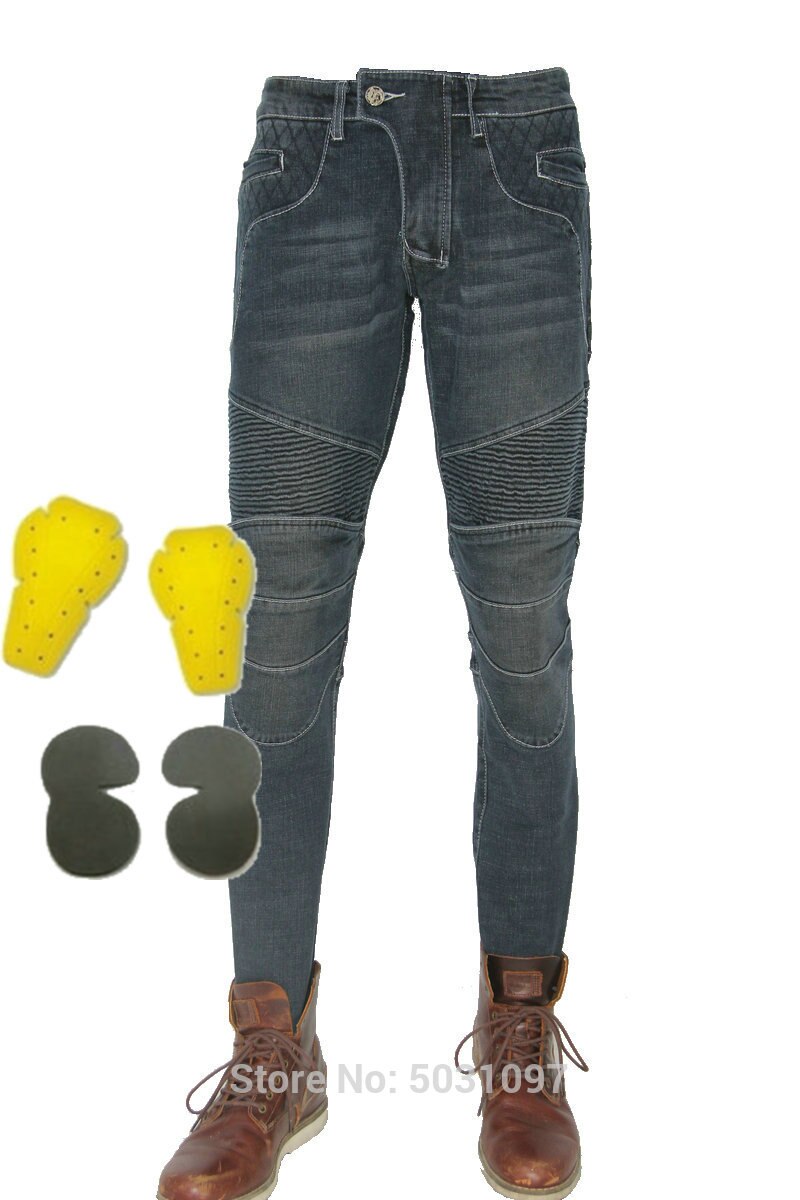 motorcycle riding jeans dark grey protective pants... – Grandado