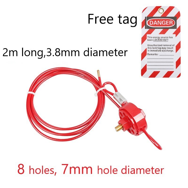 Wheel Type Cable Lockout with free tag steel cable... – Vicedeal