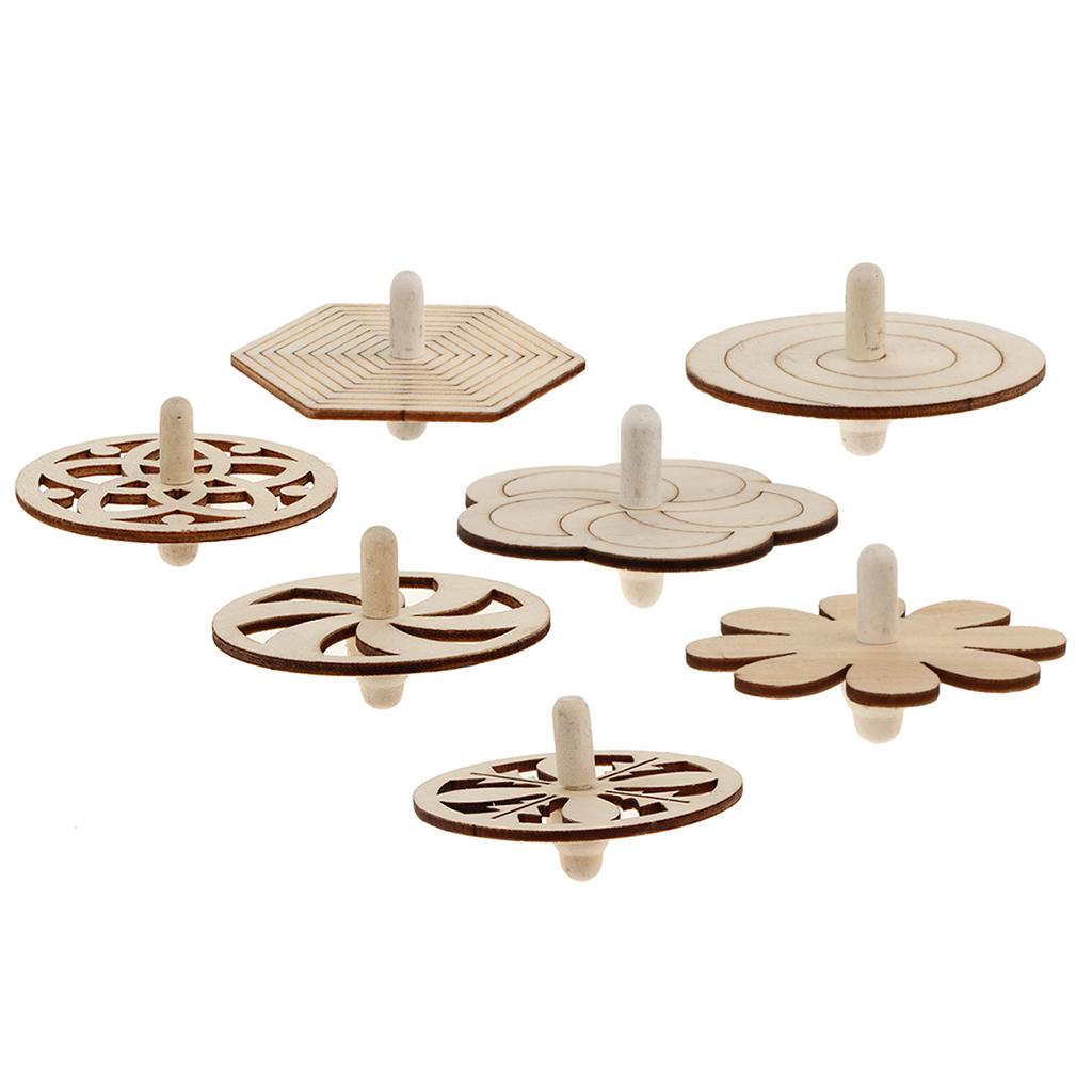 7 Pieces Funny Educational Natural Wood Gyro Top T... – Grandado