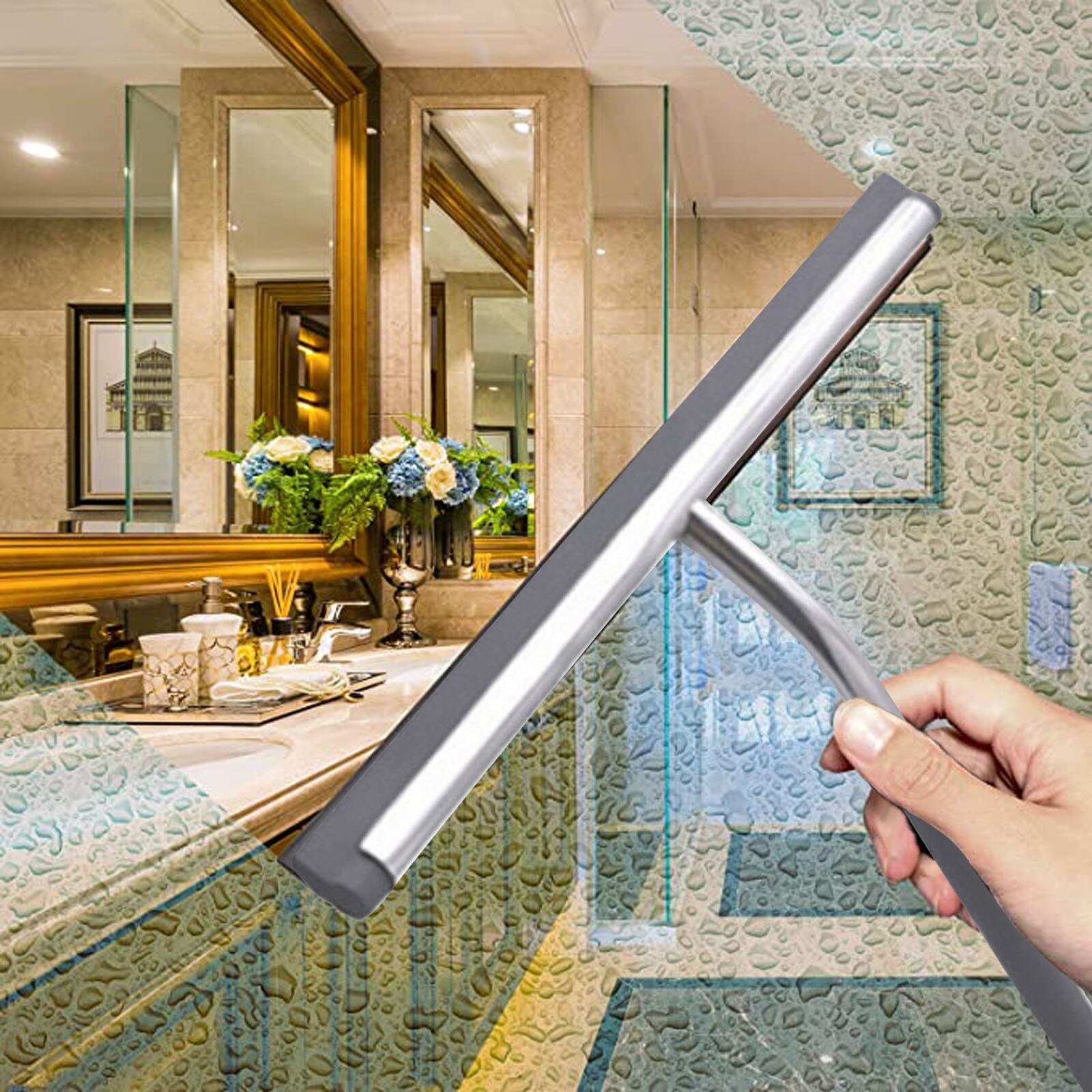 40#Stainless Steel Glass Cleaning Tools Window Squ... – Grandado