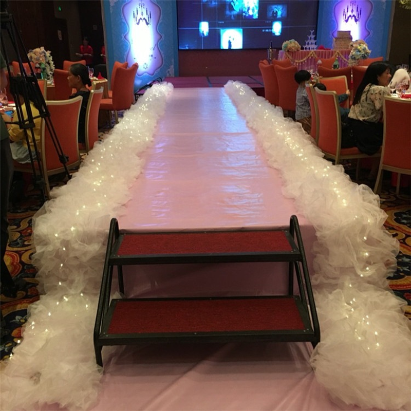Crystal organza wedding background T-stage road gu... – Grandado