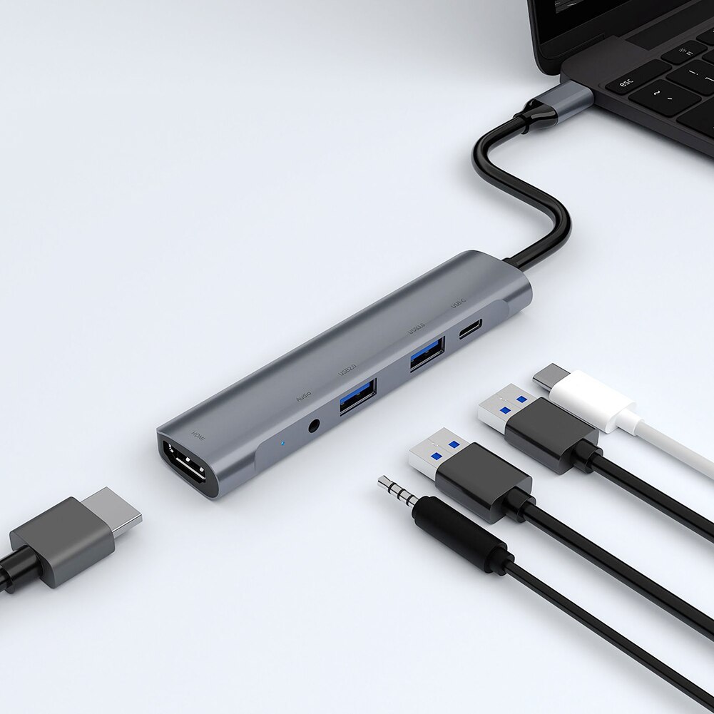 5 in 1 USB C Hub Type C to Multi USB 3.0 TF VGA HD... – Grandado