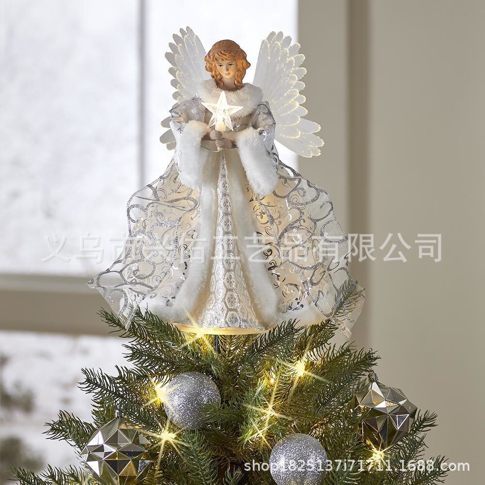 Easter Fiber Optic Angel Tree Resin Statue Luminou... – Vicedeal