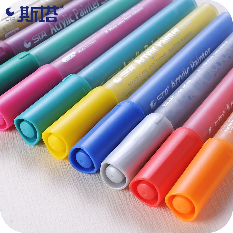STA colored Acrylic Painter Art Marker Set 2mm Rou... – Vicedeal