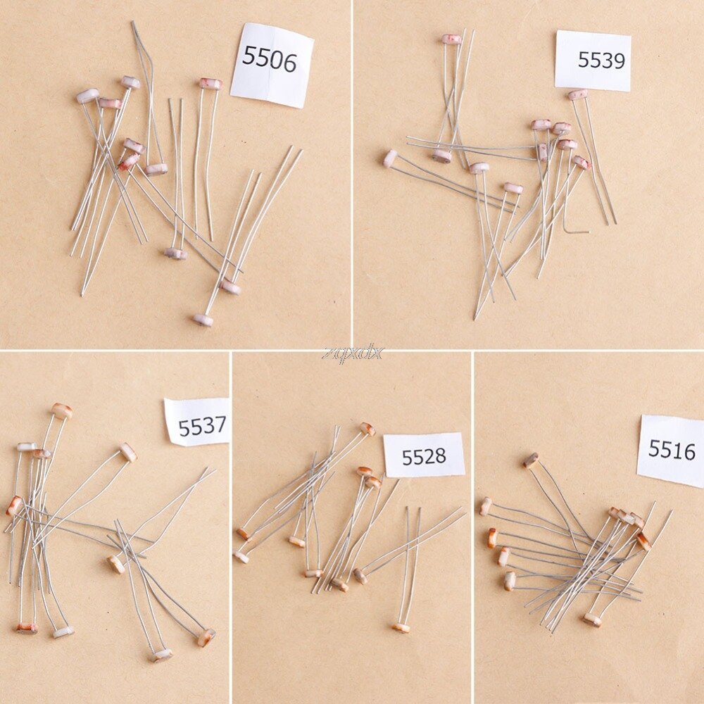 5 TypesX10 Pcs Photoresistor Kit Dependent Light R... – Grandado